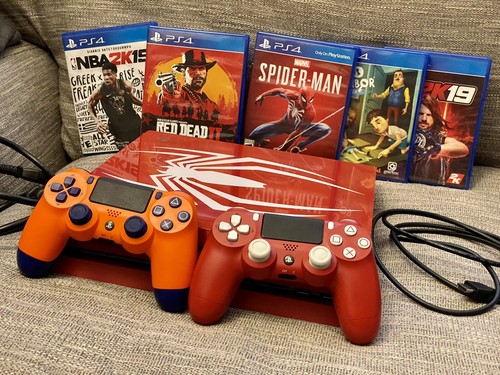 Sony PlayStation 4 Pro Limited Edition Marvel's Spider Man 1TB Red ...