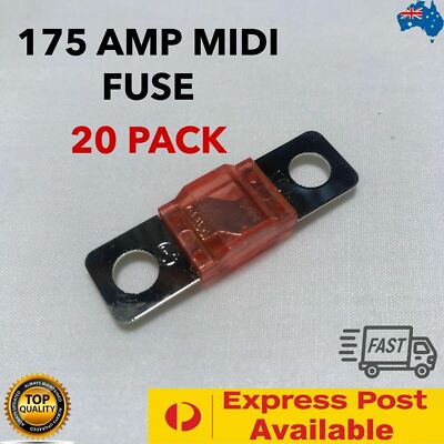 20pcs x 175 AMP Midi Fuses 175A for Dual Battery ANS Fuse Holder Solar ...