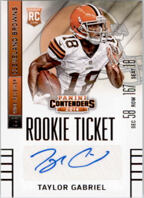 2014 Panini Contenders #197A Taylor Gabriel RC Auto - ROOKIE CARD | eBay