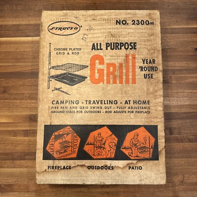 Vintage Mid Century Structo #2300 All Purpose Bar-B-Q Grill - NOS ...