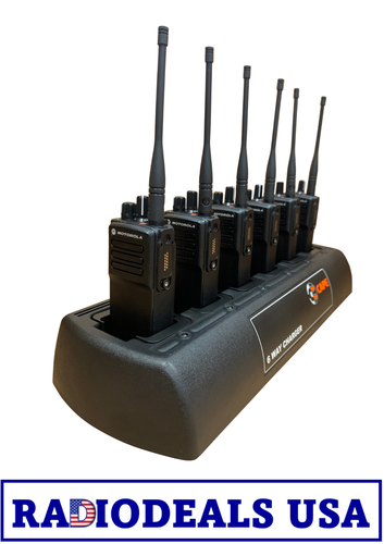 6 x Motorola XPR7350E UHF Radio AAH56RDC9RA1AN, Antenna, Battery, 6way ...