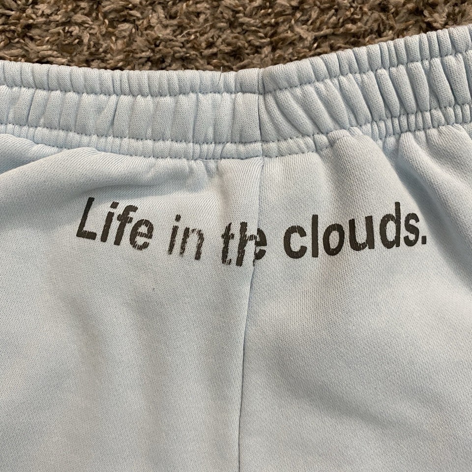 Lonely Ghost Sweatpants Women’s XS Light Blue Text Me When You Land ...