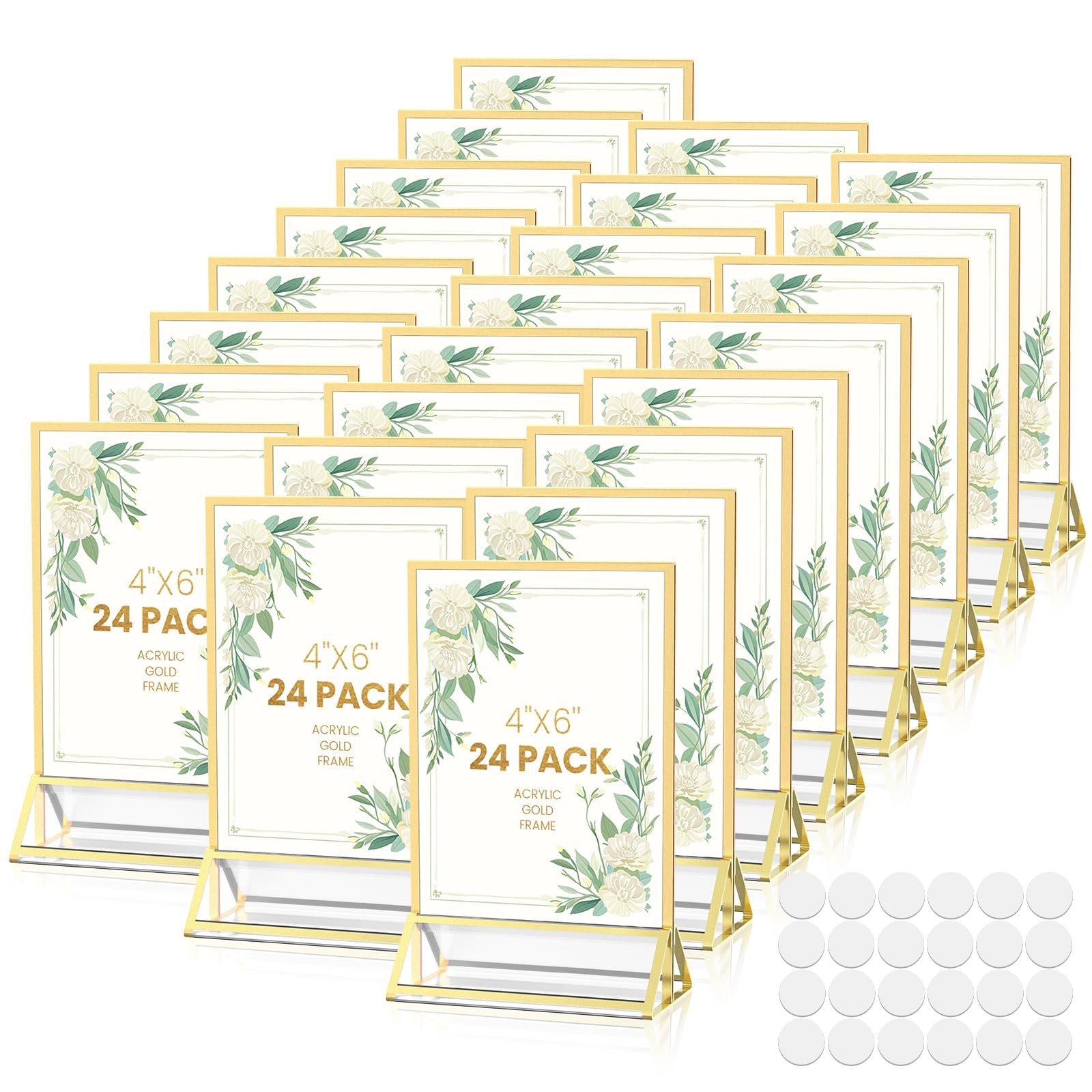 Gold Frames 5X7 Acrylic Sign Holder Double-Sided Acrylic Picture Frames ...