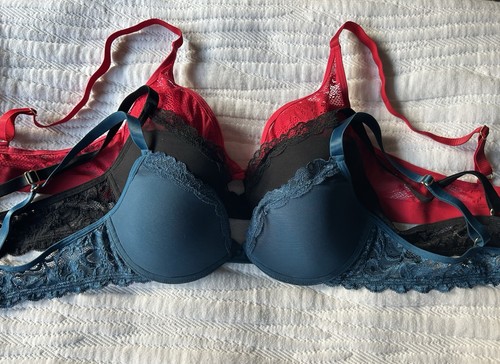 Three Pepper Underwire Bras sz 38AA ‘Laidback Lace’ and ‘Lace All You ...