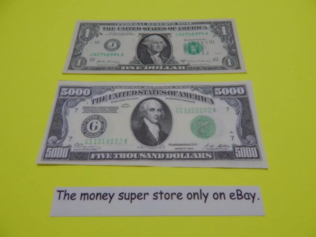 5000 Dollar Bill Real