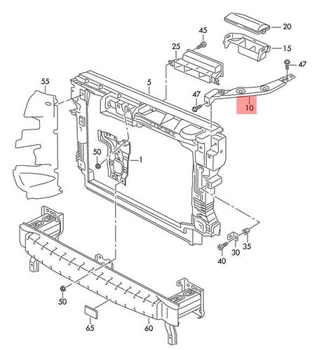 Genuine Brace Left Upper VW SEAT Sharan Syncro 4Motion Alhambra ...
