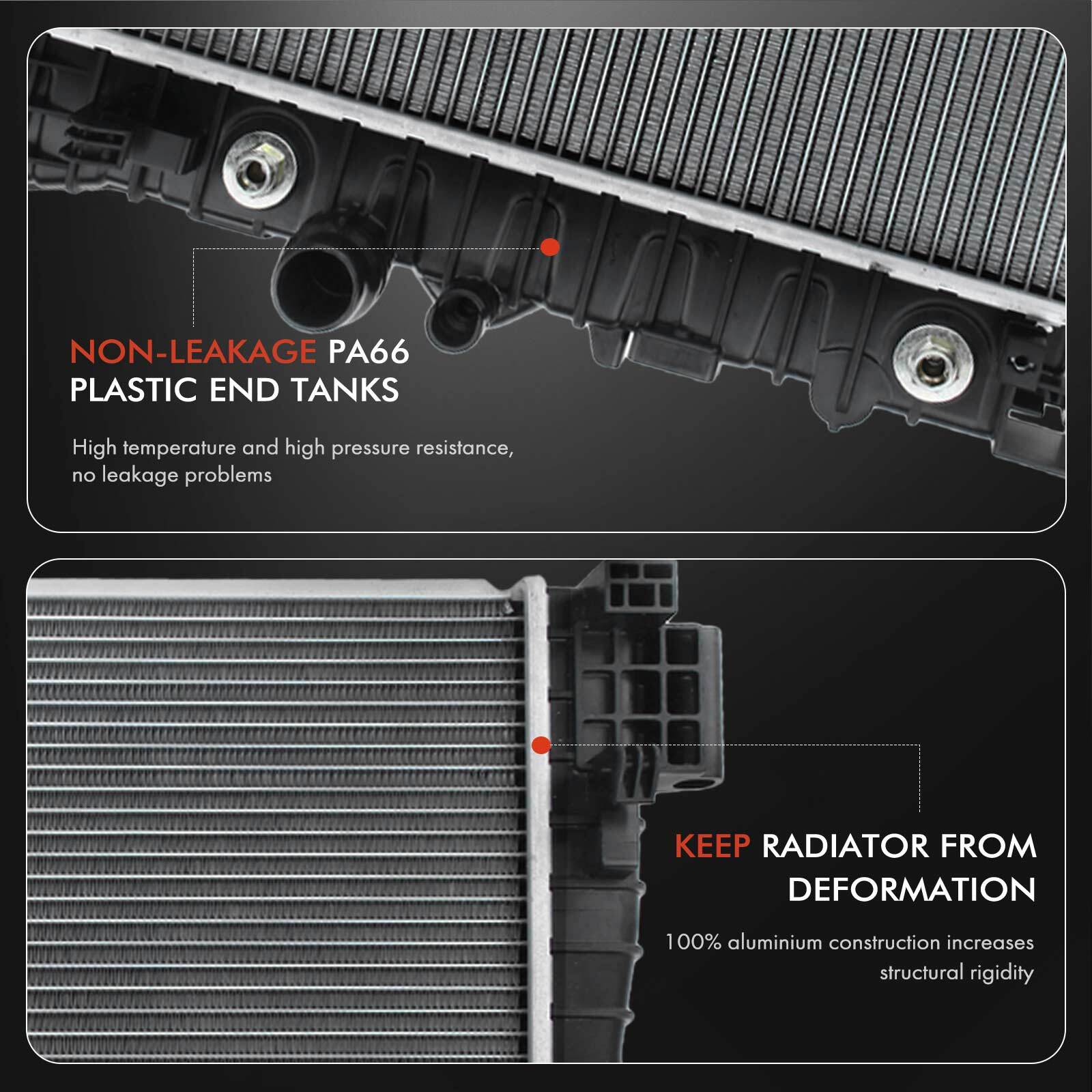 2x Radiator & AC Condenser Cooling Kit for Chevrolet Trax 2015 2018 ...