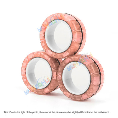 3PCS Fingertip Magnet Spinner Rings Color Relief Fidget Toys Anti ...