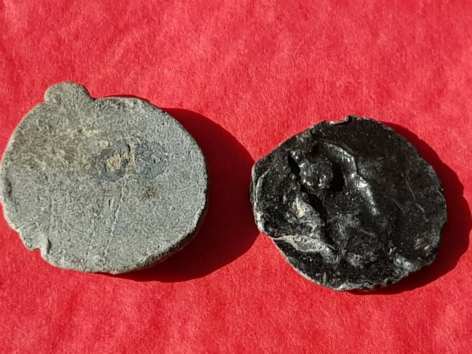 Superb design pair of Medieval lead tokens found in England in the ...