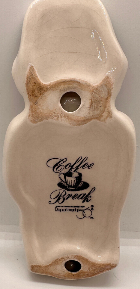 Vtg Department 56 "Coffee Break Chef" Cook Spoon Rest Wall Decor ...