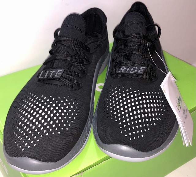 Original Crocs Men Literide 360 Pacer Black Slate Gray 206715-0DD SIZE ...