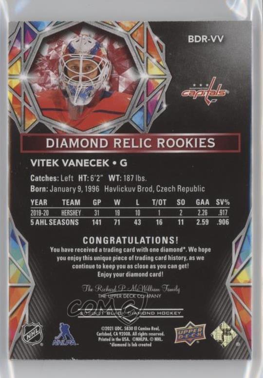 2020-21 Upper Deck Black Diamond - Diamond Relic Rookie Gems Single ...