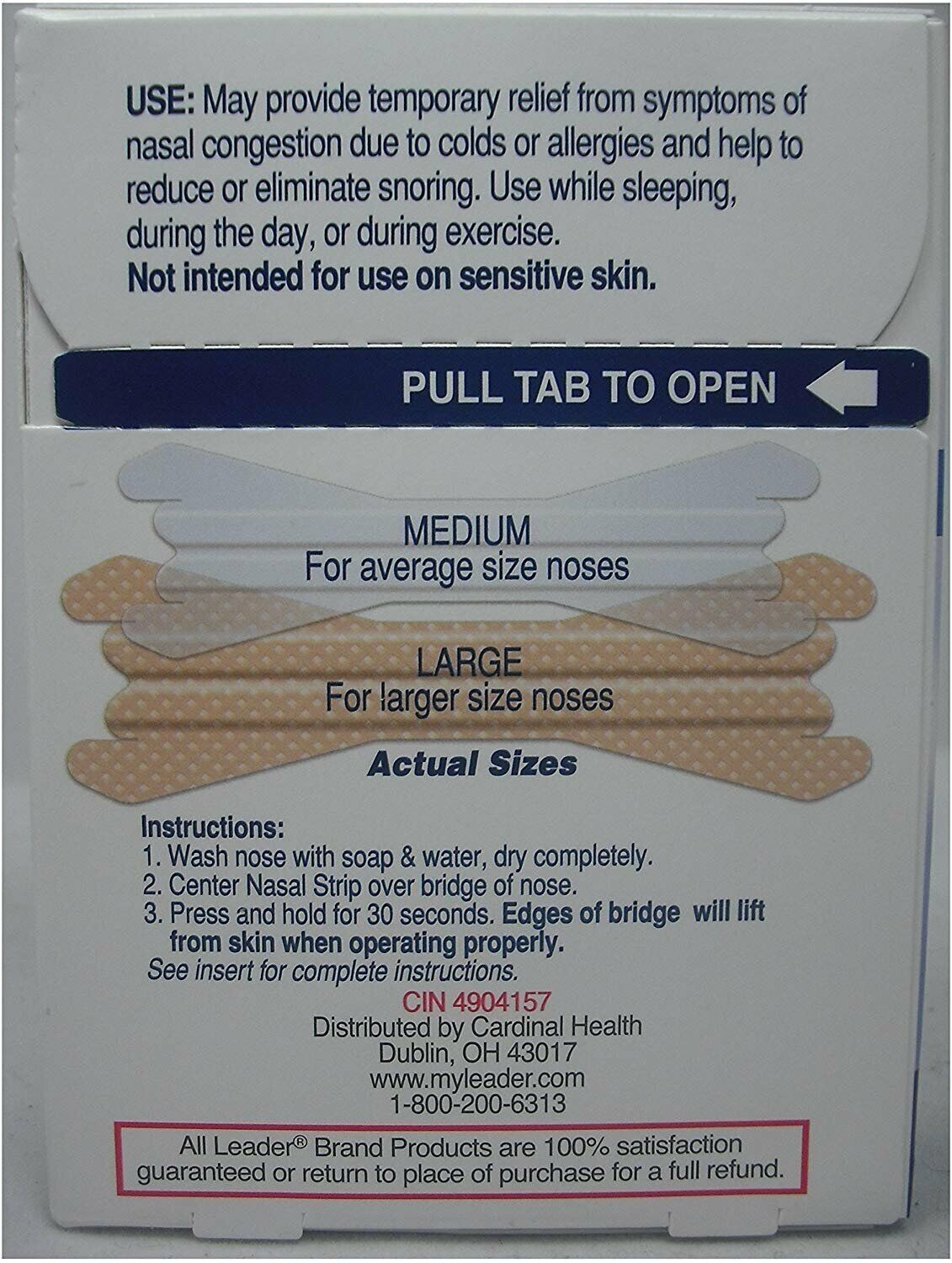 Lot of 2 -Nasal Strips size LARGE Tan Drug Free Nasal Congestion Relief ...