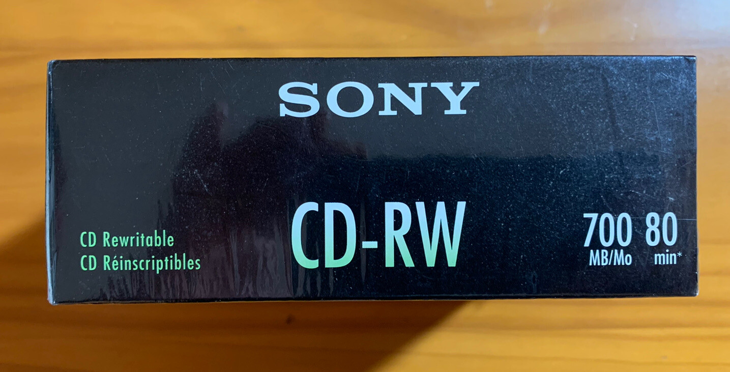 New & Sealed! Sony CD - RW 5 Pack Blank Discs 700MB 80Min Rewritable ...