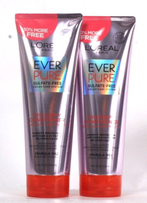 2 Ct L'Oreal 11.05 Oz Ever Pure Sulfate Free Marula Oil Frizz Defy ...