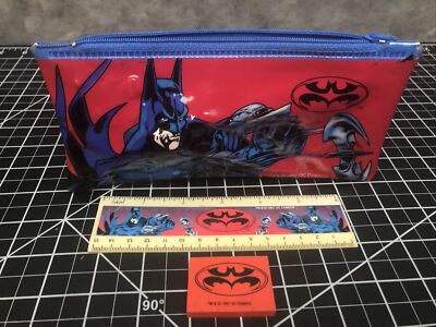 Vintage 1997 DC Comics Batman Study Kit w/ Pencil Pouch/Case, Eraser ...