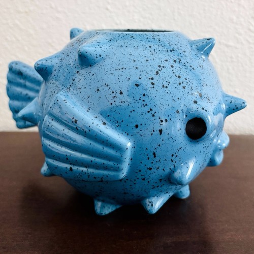 Munktiki Puffer Fish Tiki Bowl Mug Blue With Black Speckle Full Size | eBay