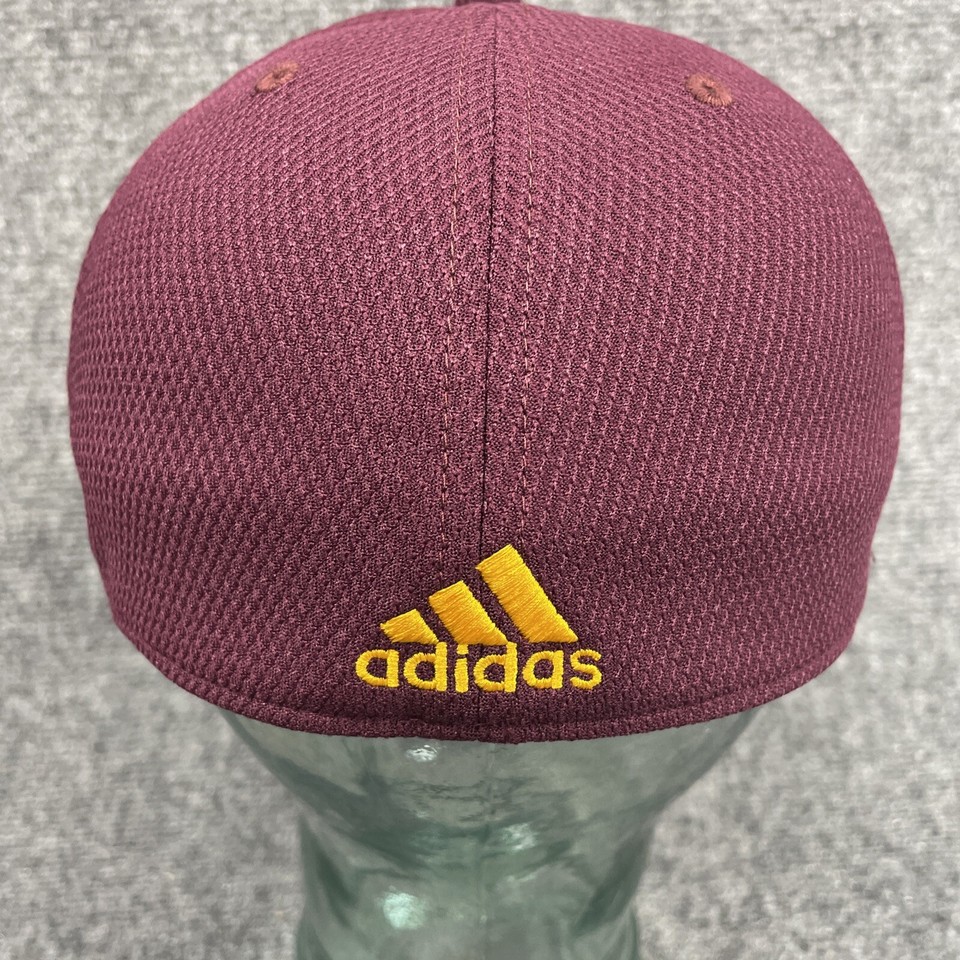 Arizona State Sun Devils Flex Fit Hat Maroon ASU Trident Logo Baseball ...