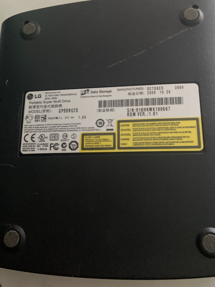 Pre-owned LG Portable Super Multi Drive GP08NU20 | eBay