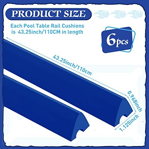 set of 6 k66 rubber bumpers pool table bumpers pool table rail cushions ...