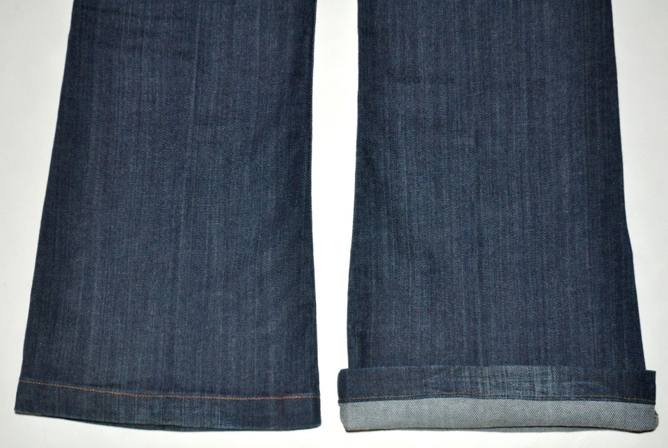 Monarchy Women's Drk Blue Flare Jeans Button Flaps 28 X 30.5 AWESOME ...