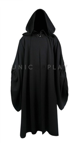 Star Wars Emperor Palpatine Darth Sidious Robe Cosplay Costume Black ...