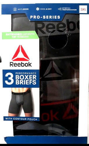 Reebok Pro Series Performance Boxer Briefs Men's 3XL 48-50 3 Pair ...