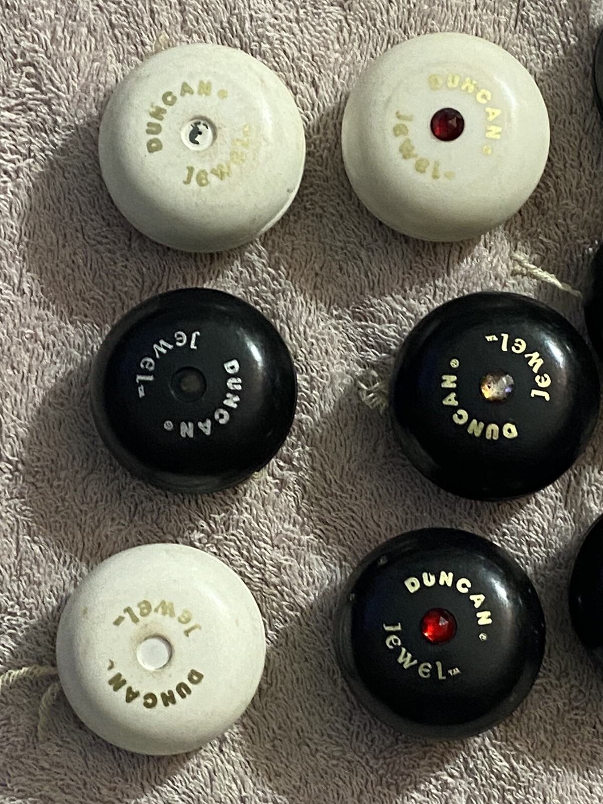 Vintage Duncan Jewel Yo-Yo Black & White Rhinestone Lot Of 15 | eBay