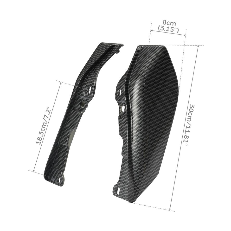 Carbon Fiber Vivid Black Mid-Frame Air Deflector For Harley Street ...