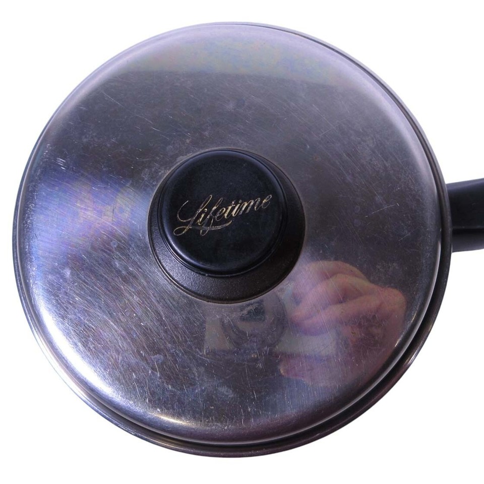 Vintage Lifetime Cookware 2 Quart Saucepan 18-8 Stainless Steel with ...