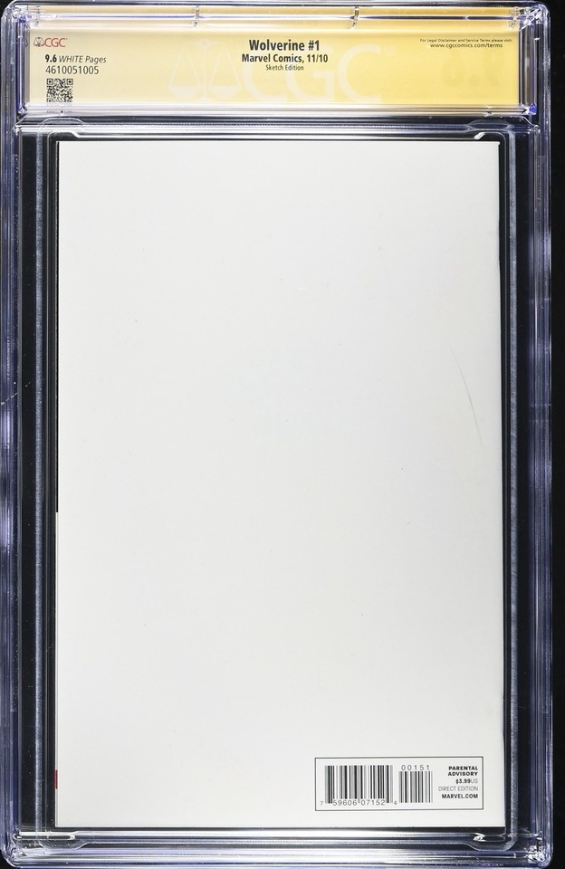 WOLVERINE #1 CGC 9.6 SS ARTHUR ADAMS Original Sketch Art! Herb Trimpe ...