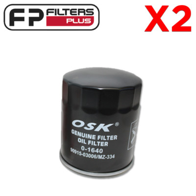 2 x MZ334 Dual Flow Oil Filter (Z334) Fits 4.2L T/Diesel Landcruiser ...