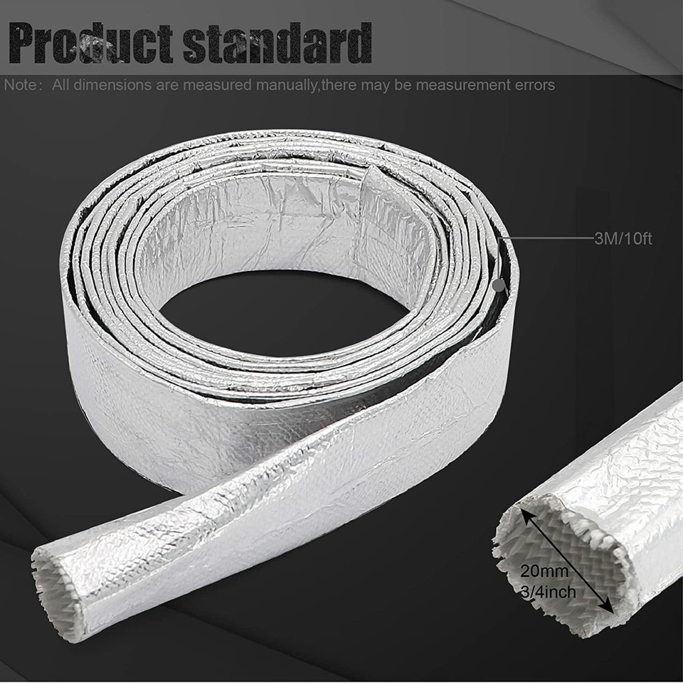 Aluminized Heat Sheath Heat Wire Wrap Shield Sleeve For Auto Cable Heat ...