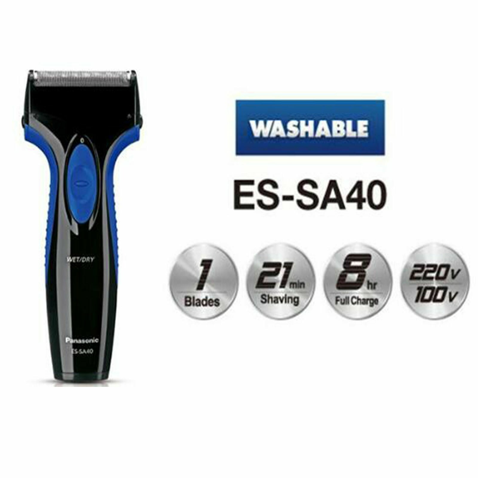 Panasonic ES-SA40 Men's Wet&Dry Rechargable Electric Shaver 100-240V | eBay