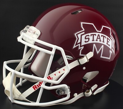 MISSISSIPPI STATE BULLDOGS Riddell Speed Full Size AUTHENTIC Football ...