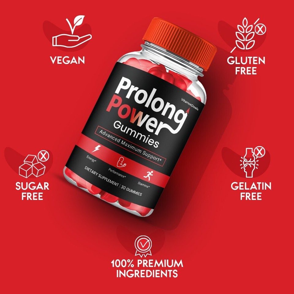 Prolong Power Gummies for Men, Max Strength Male Performance Formula (5 ...