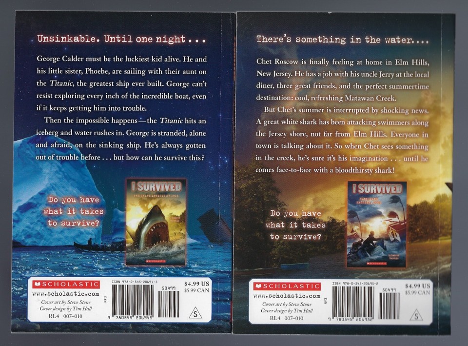 "I SURVIVED" COLLECTOR’S TOOLBOX ~ SCHOLASTIC ~ 9 BOOKS (MISSING ONE ...