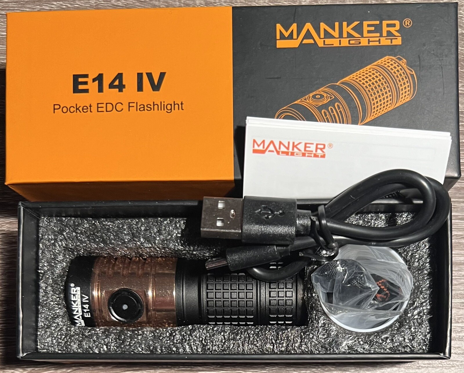MANKER E14 IV Cool White Version Compact Rechargeable EDC Flood Flashlight NEW | eBay