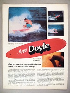 Morey Doyle Soft Surfboards PRINT AD - 1978 ~ Dale Dobson, surfing | eBay