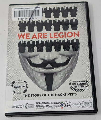 We Are Legion Story of the Hacktivists DVD 2012 Documentary Anonymous ...