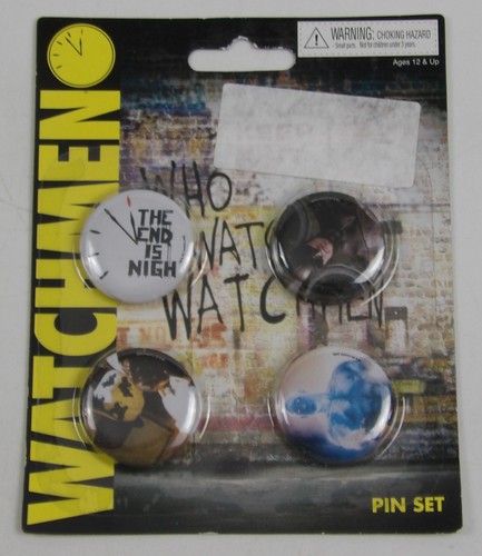Watchmen Movie Pin Set NEW ON CARD Rorschach Dr. Manhattan Nite Owl ...