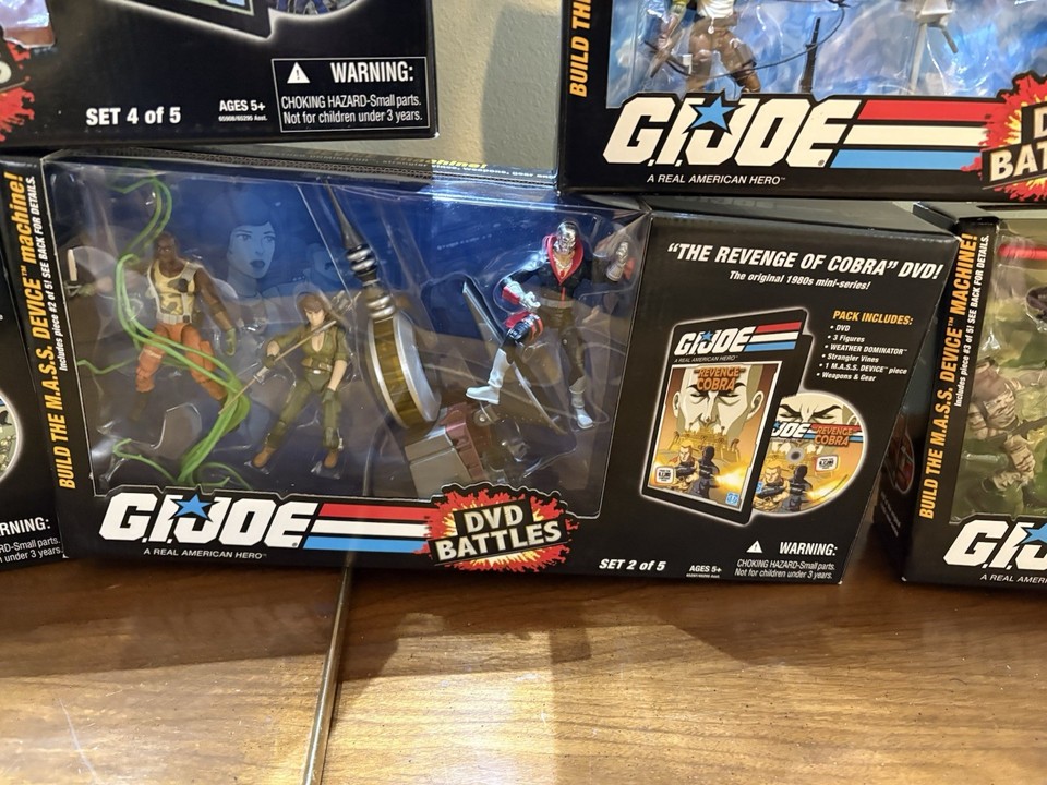 GI Joe 25th Anniversary DVD Battles Sets 1-5 (Complete MASS Device Set ...