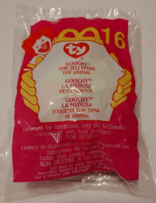 McDonald's Happy Meal Beanie Baby #16: Goochy The Jellyfish, New in ...