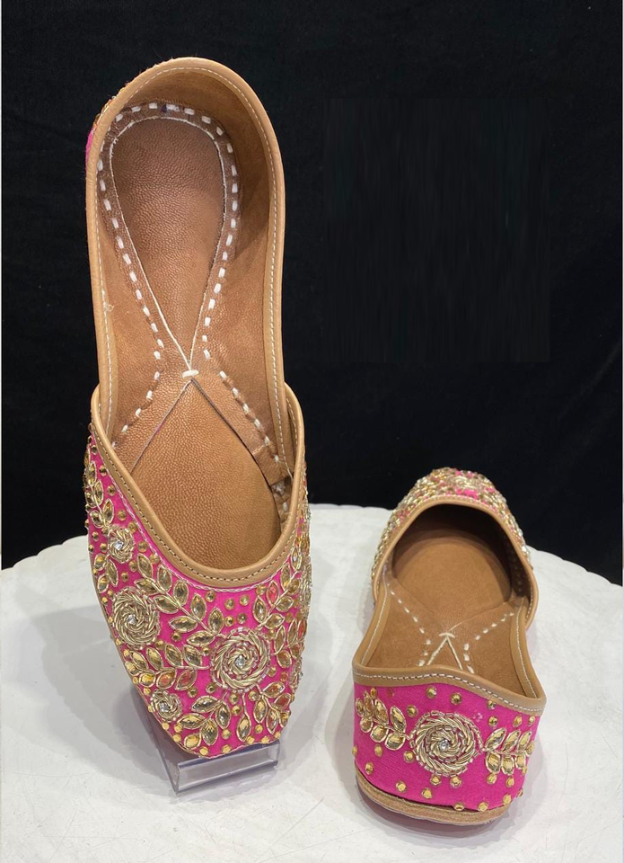 Women Punjabi Jutti wedding Mojari fashion bellie UK size 4-8 uk chic ...