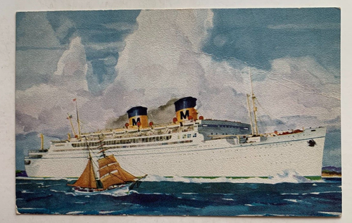 Ship Postcard Matson Line SS Lurline ocean liner "Comparison of the 2 ...