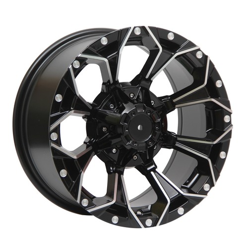 18 X 9 Inch Black Machined Face Wheels Rim 5x114.3 / 5x127 Wheel ET 10 ...