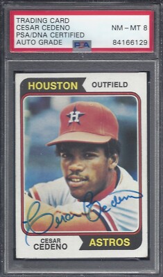 CESAR CEDENO, 1974 TOPPS #200, PSA/DNA NM-MT 8 | eBay