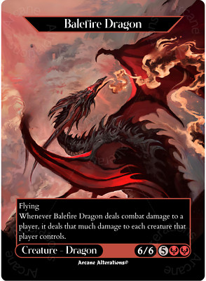 Balefire Dragon - Full Art Altered Art Custom Cards | eBay