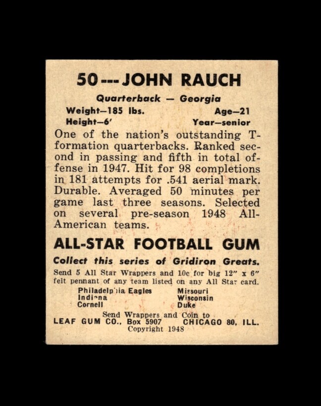 1948 Leaf Set-Break # 50 John Rauch RC EX-EXMINT *GMCARDS* | eBay