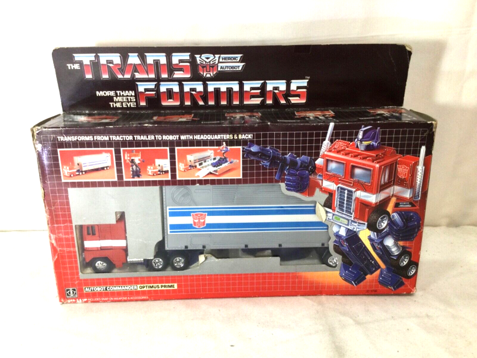 1984 Vintage G1 Transformers Optimus Prime Complete Boxed Prerub Takara ...